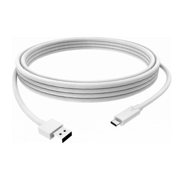 Vision 2m USB-C to USB A 3.0 cable (white) - Purple Cat Ltd
