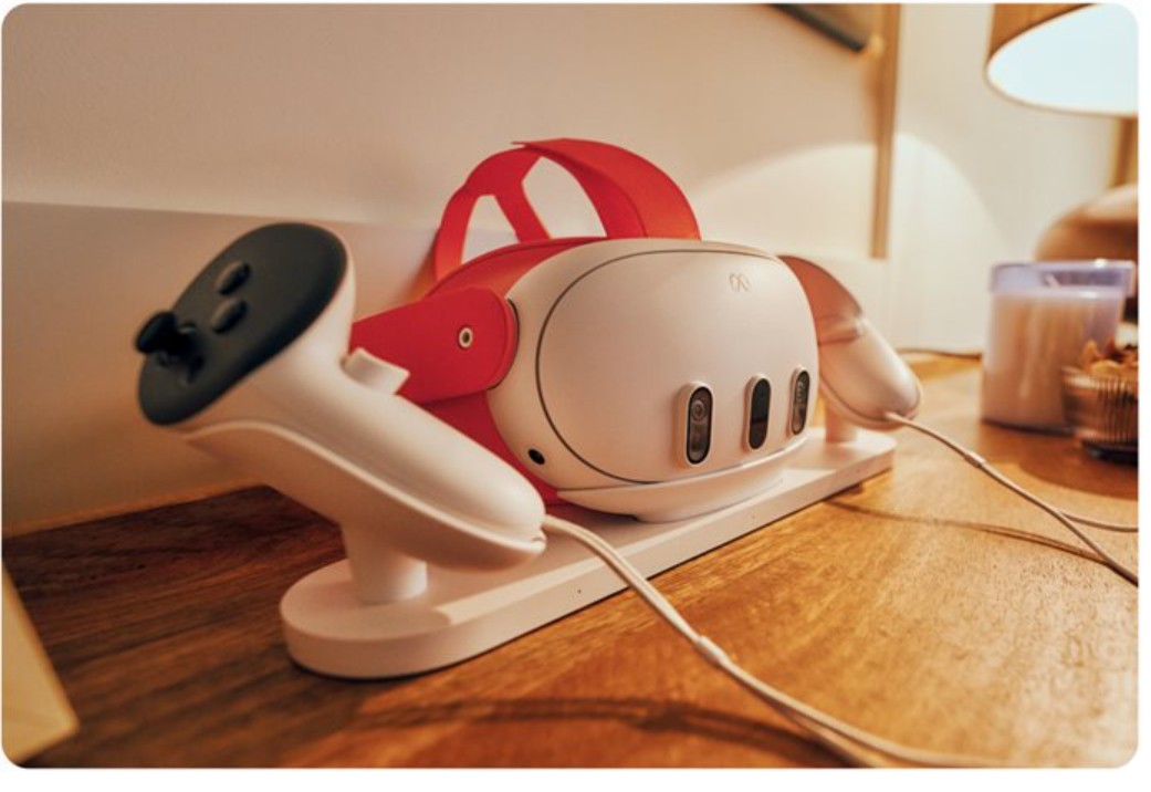 Meta Quest 3 Facial Interface and Head Strap (Blood Orange) - Purple ...